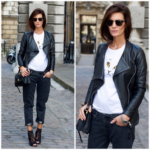 Vibe Johansson | Jackets & Coats | Vibe Johansson Biker Leather Jacket ...